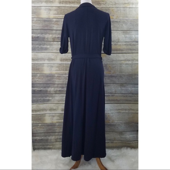 Zara | Dresses | Nwt Zara Navy Blue Belted Maxi Shirt Dress | Poshmark